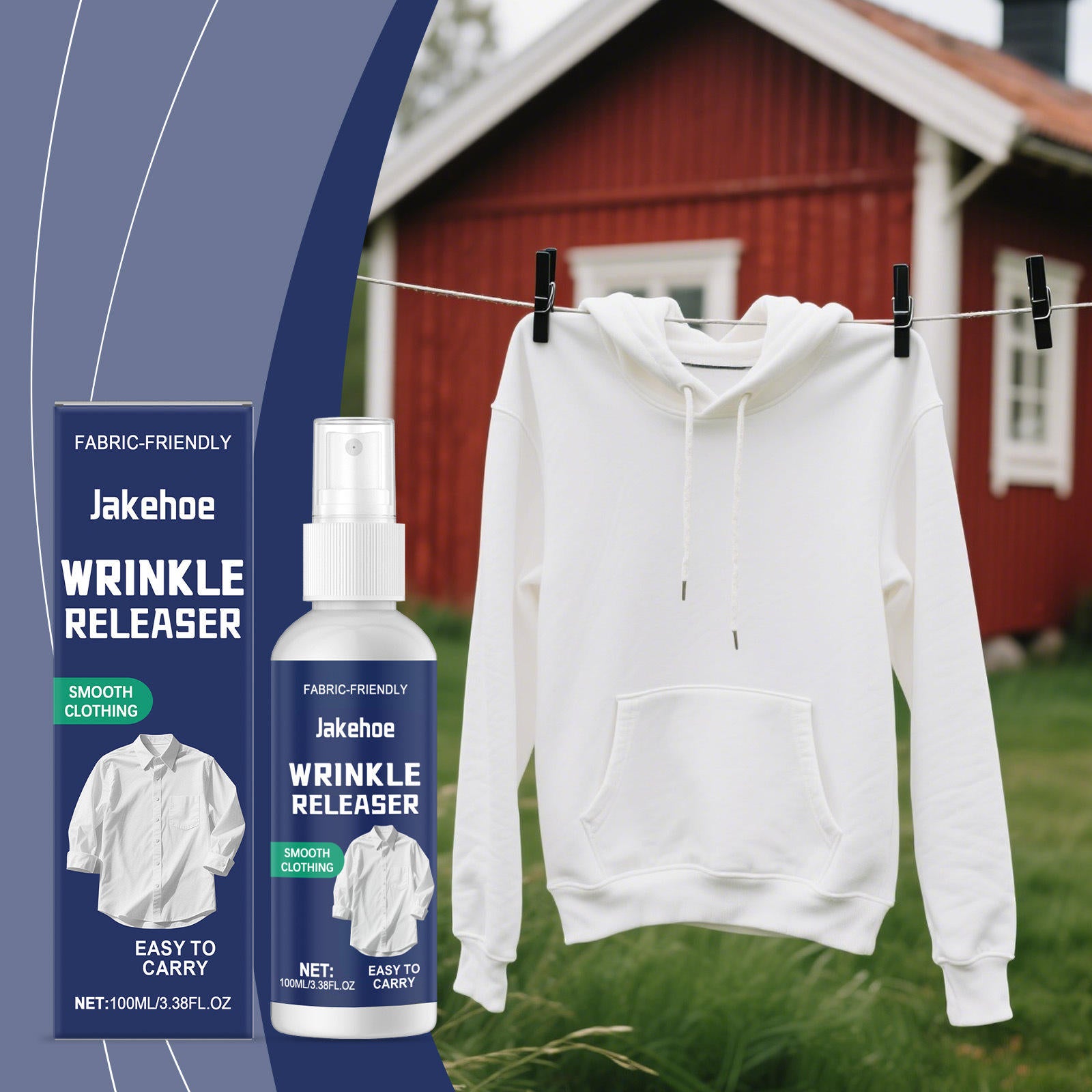 Fabric-Friendly Wrinkle Release Spray – Smooth Clothes Fast | AURASHIFT